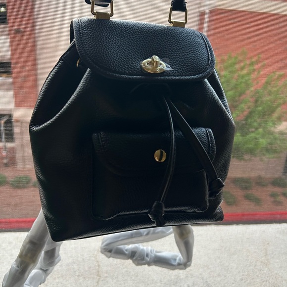 Bags | Bella Luer Black Leather Backpack | Poshmark